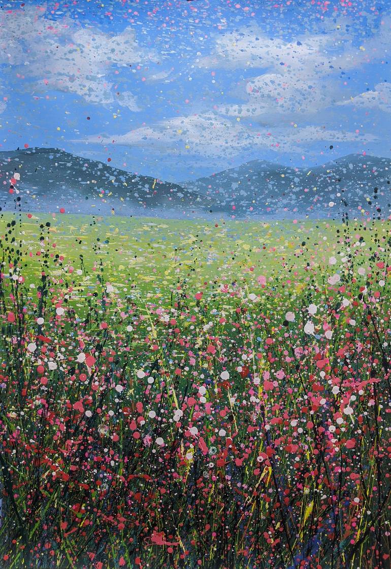Flowers in the field Painting by Ivan Didovodiuk | Saatchi Art