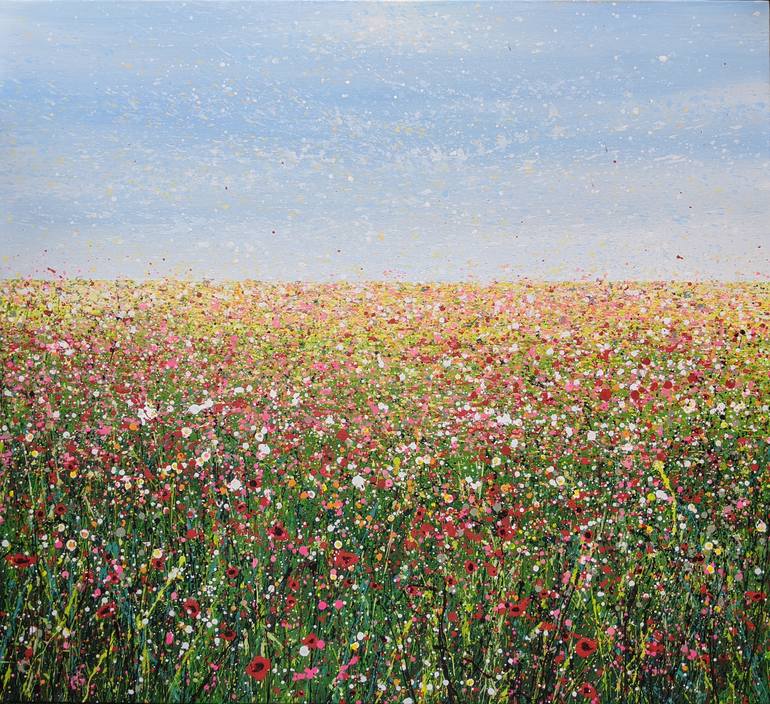 Field with flowers 2 Painting by Ivan Didovodiuk | Saatchi Art