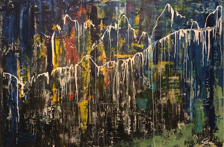 Les Montagnes Painting by Charles Pitcher | Saatchi Art