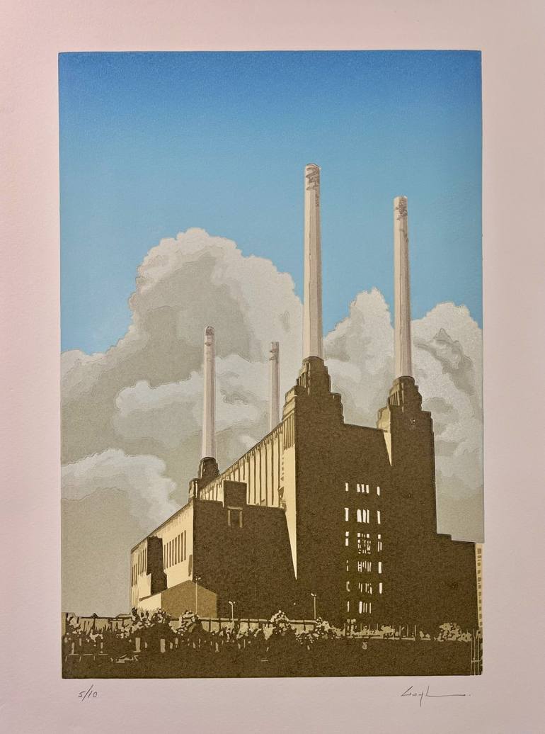 Battersea Power Station Printmaking by Guy Lewis | Saatchi Art