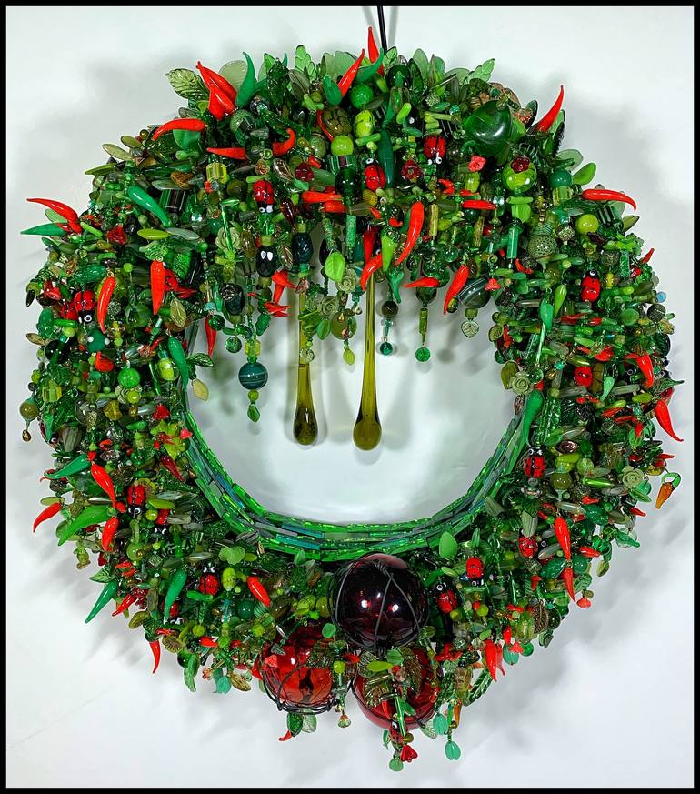 Chili Peppers & Ladybugs Sculpture by David Greenhalgh | Saatchi Art