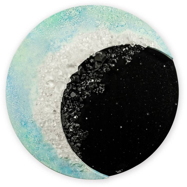 Frozen Moon Painting by Stella And Philippe Coupe | Saatchi Art