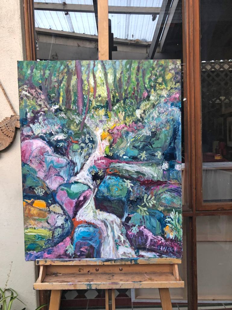DORRIGO WATERFALL Painting by Maureen Finck | Saatchi Art