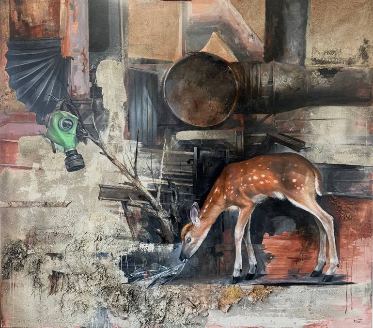 Reboot the world Painting by Giorgi Kobiashvili | Saatchi Art