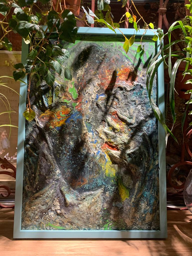 Sunset in tropic texturedart Painting by HAGEL ART | Saatchi Art