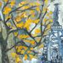 Philadelphia Center City Autumn Painting by Erin McGee Ferrell ...
