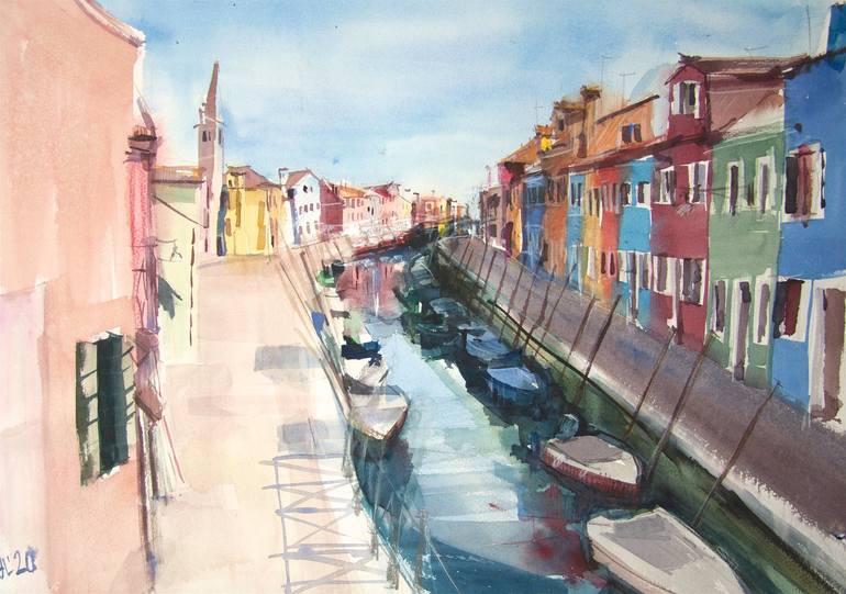 Burano Drawing by Valeriya Gorbunova | Saatchi Art