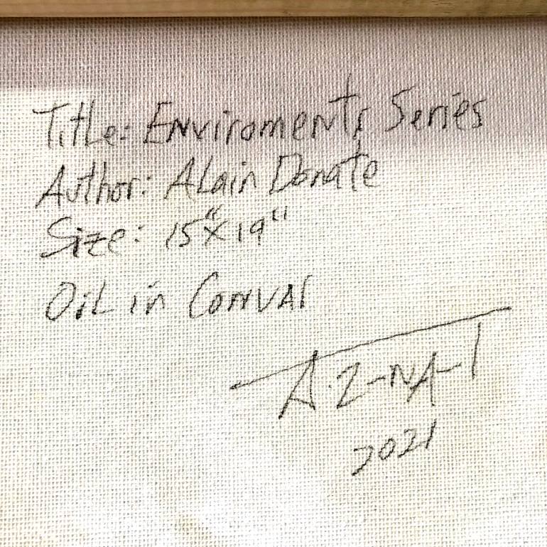 LANDSCAPE, Original Art oil on canvas. SURREALIST PAINTING Painting by ...