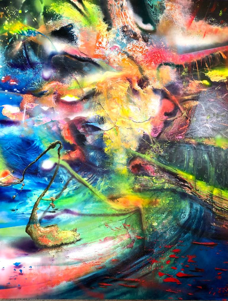 Copy of ORIGINAL PAINTING Art Cuban Modern Art ABSTRACT Artwork ...