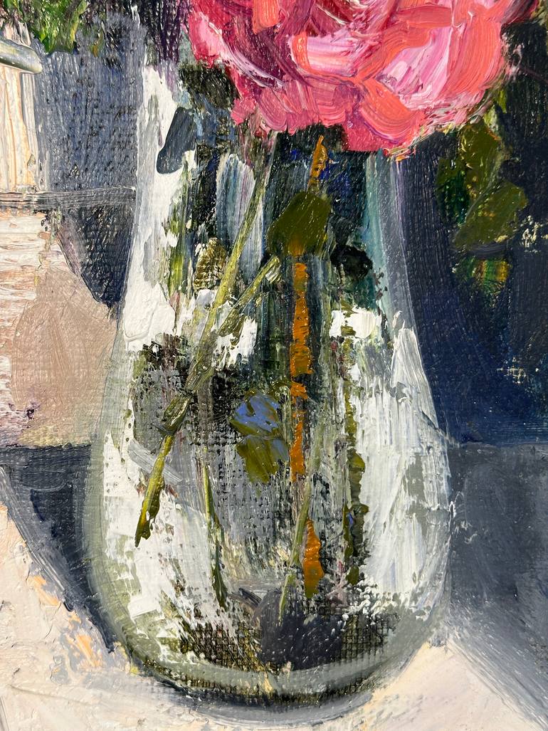Flowers in Vase Painting by Khanlar Asadullayev | Saatchi Art