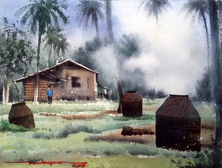 Landahan Painting by Gieward Hulagno | Saatchi Art