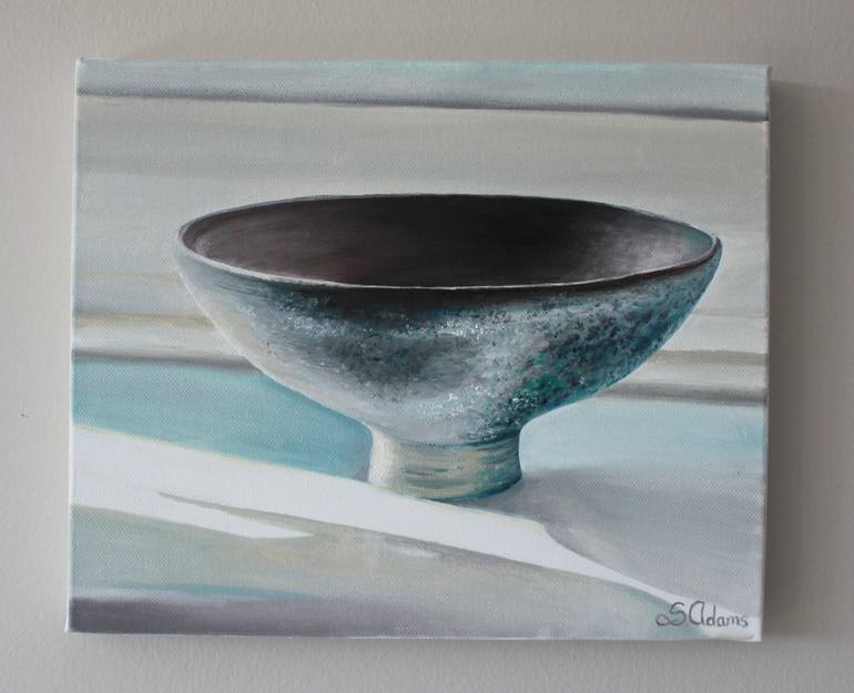 Blue Bowl Painting by Shelley Adams | Saatchi Art