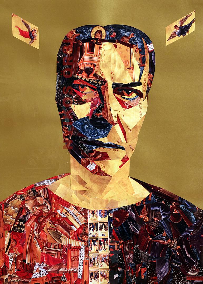 Icon - Tribute to David Bowie Collage by Orsi Nyikos | Saatchi Art