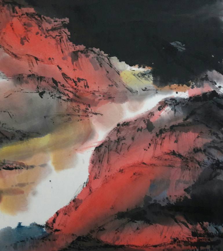 Canyon Painting by Jiong Wang | Saatchi Art