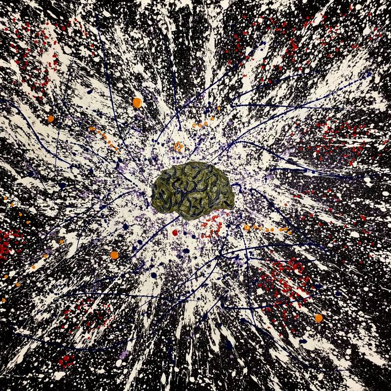 Space Brain Painting by Leo Raudys | Saatchi Art
