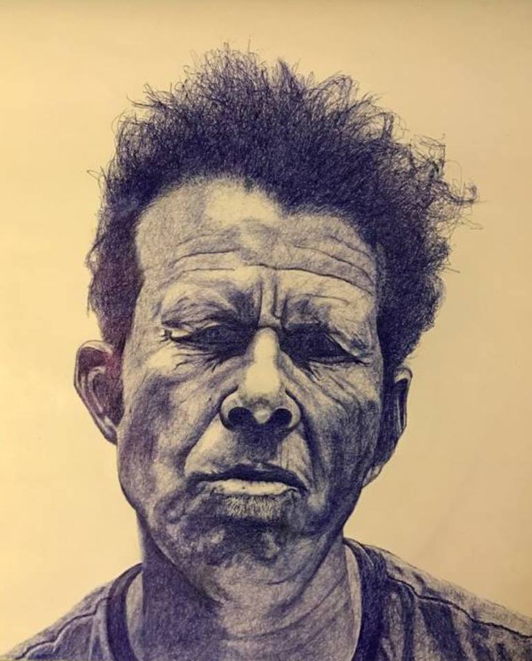 Tom Waits Drawing by Omar Rodriguez | Saatchi Art