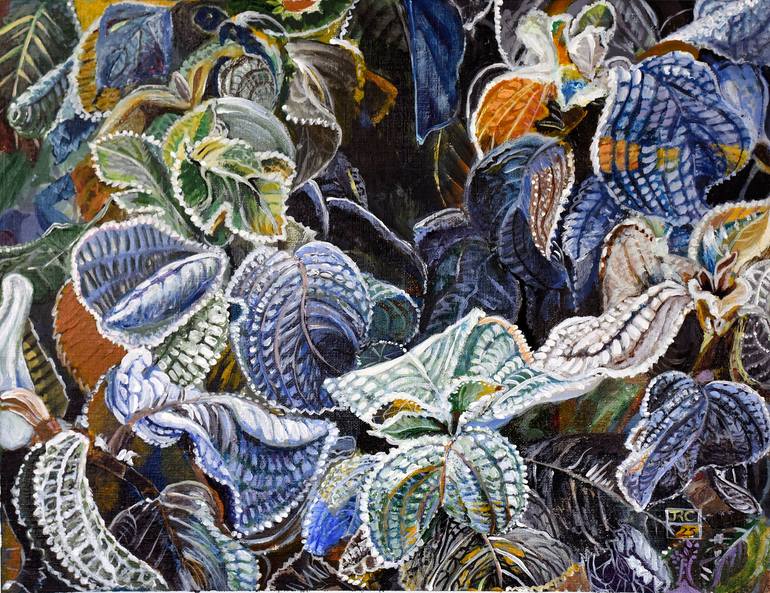 Frozen Hydrangea Painting by Jan Ruby-Crystal | Saatchi Art
