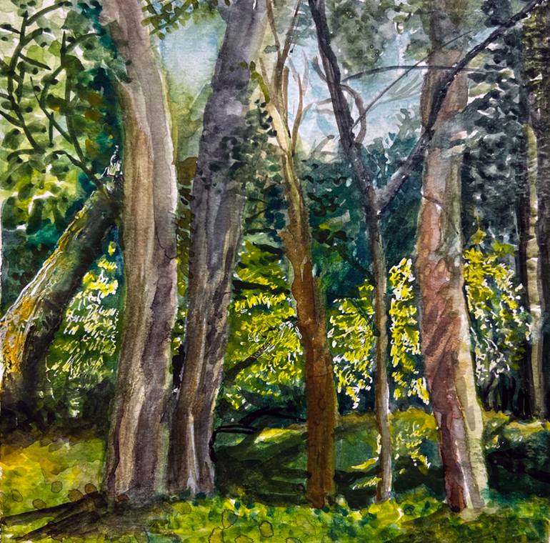 A Saturday at Arcadia Wildlife Sanctuary, Easthampton, MA. Painting by ...