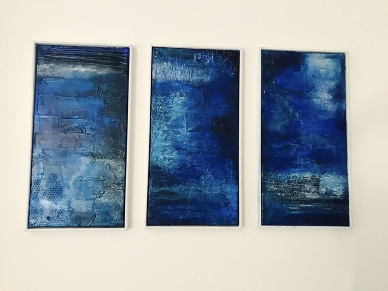 Ocean Trio Painting by Sachi Rudolph | Saatchi Art
