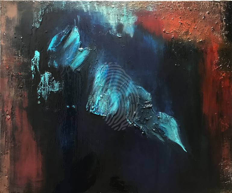 BLUE LAGOON Painting by Sachi Rudolph | Saatchi Art