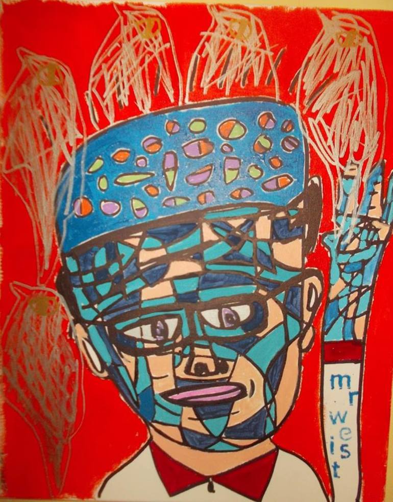 'Mr. Weist had a head full of pills with birds on his mind' Painting by ...