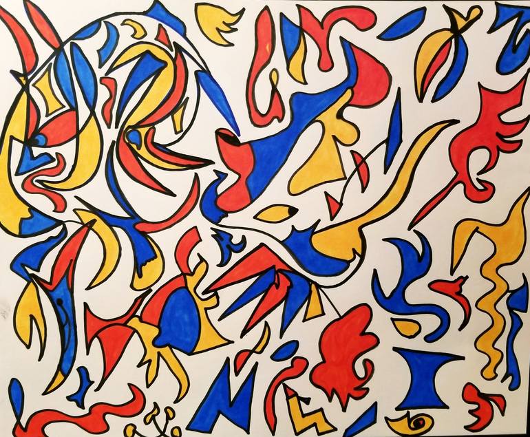 Bright Fluidity Drawing by Cliff Holt | Saatchi Art