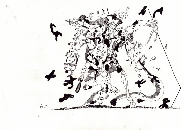 The sinner Drawing by Augustin Élie | Saatchi Art