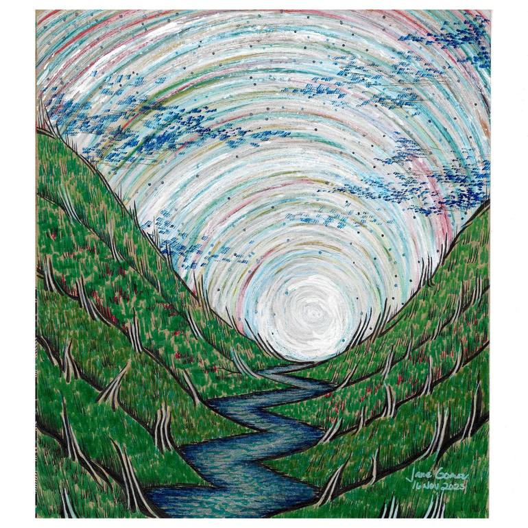 White Sun Series 1-07 Drawing by jane gomez | Saatchi Art