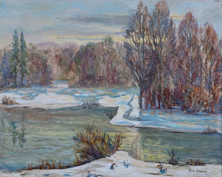 Russian Winter Painting by Ilya Lerner | Saatchi Art