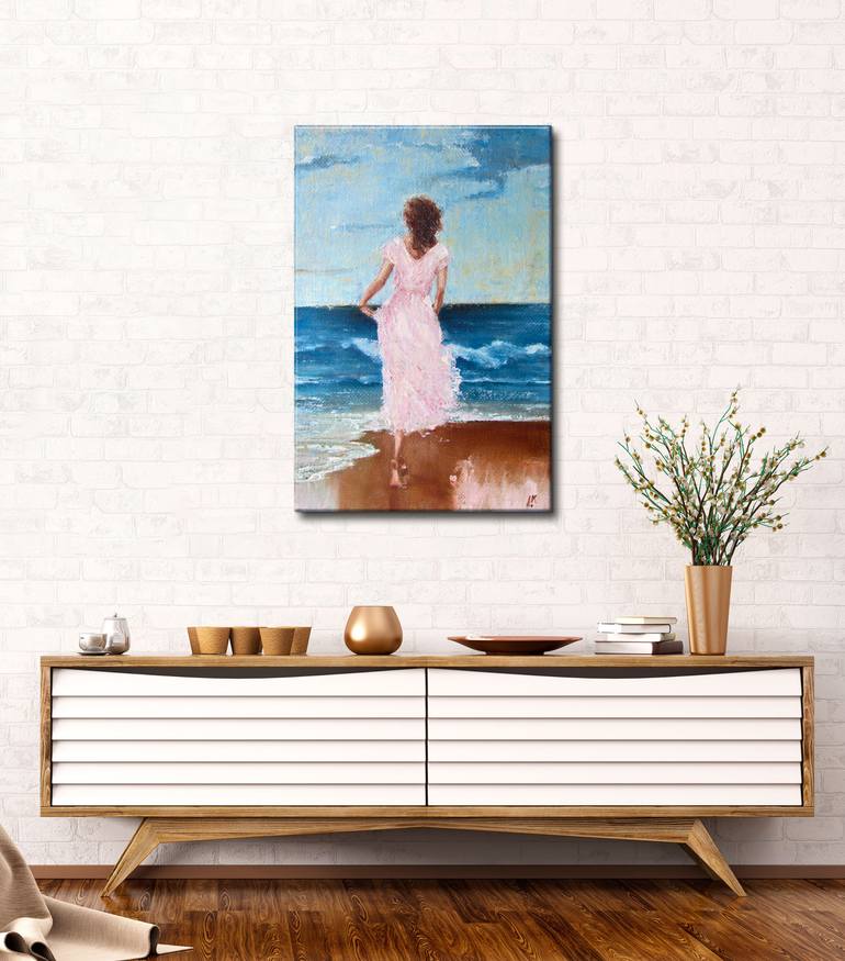 Seaside Rendezvous Painting by Ludmila Kovalenko | Saatchi Art