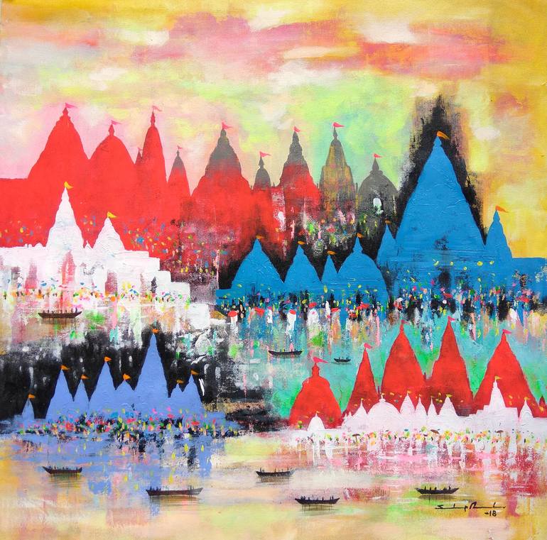 Holy journey (City Of Salvation) Painting by sandip raval | Saatchi Art