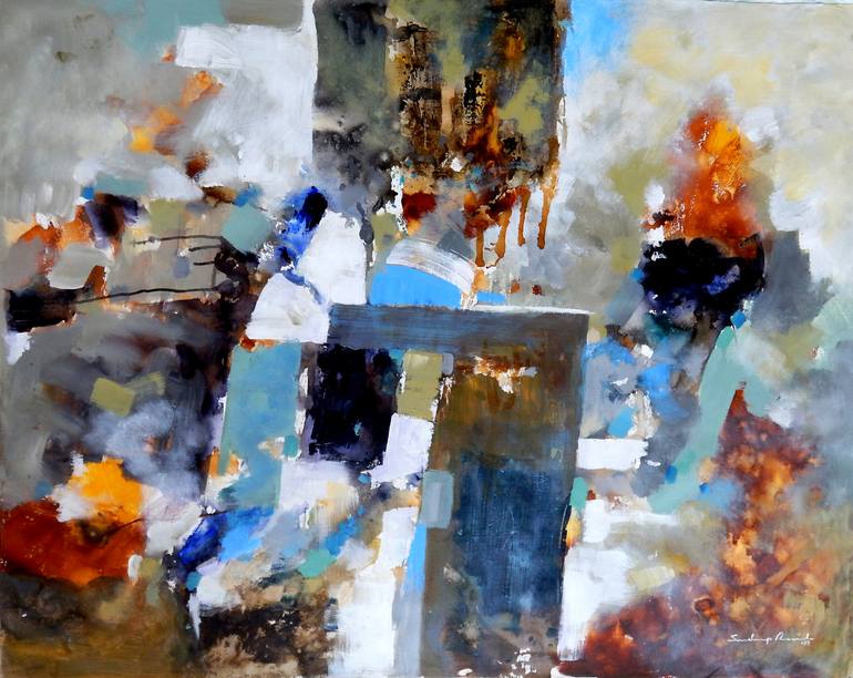 The Nature on Way (Abstract Landscape) Painting by sandip raval ...