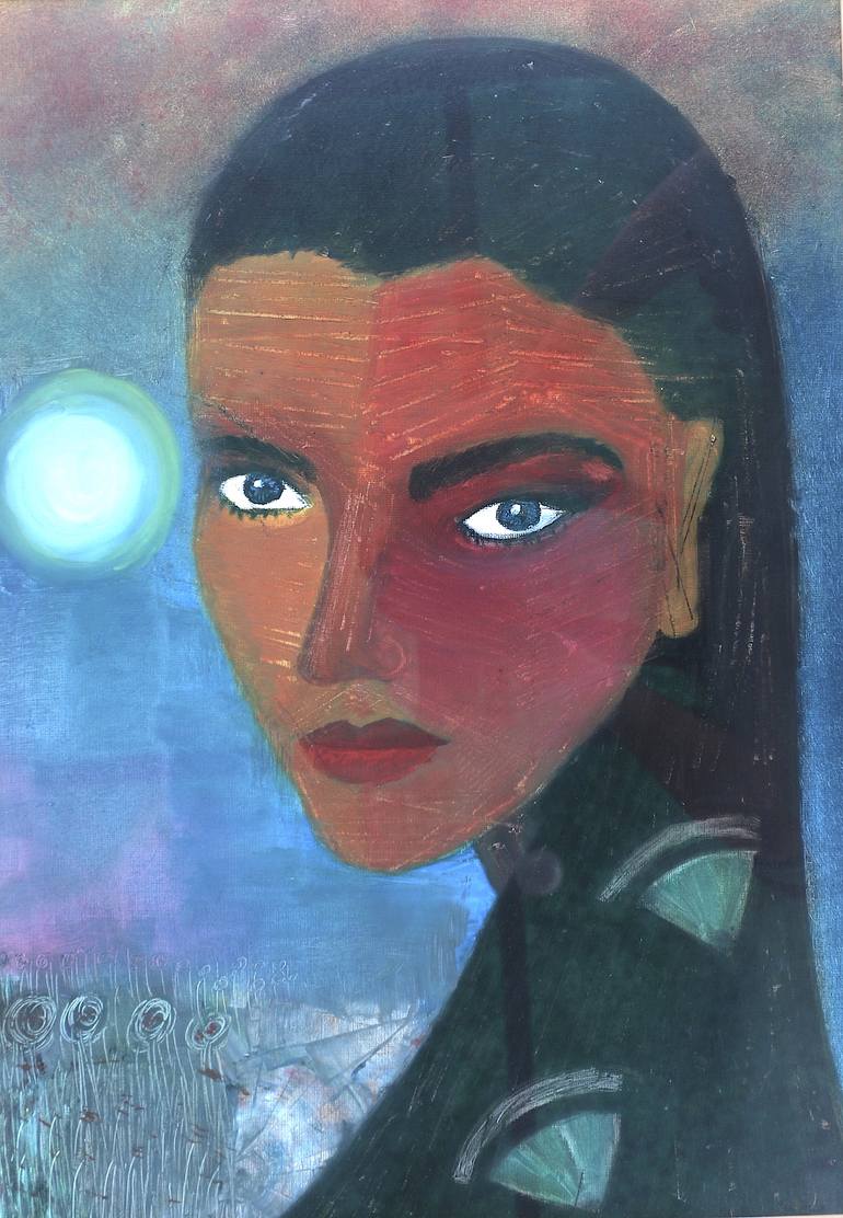 La Contemplaceon Painting by Eshita Goel | Saatchi Art