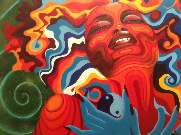 Post Orgasmic Chill Painting by Luc Oba | Saatchi Art