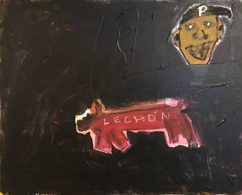 Lechón Painting by Raul Arjona | Saatchi Art