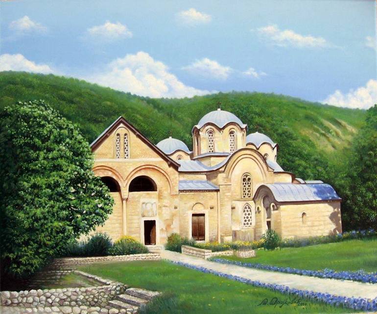 PEC PATRIARCHATE Painting by Predrag Trajkovic | Saatchi Art