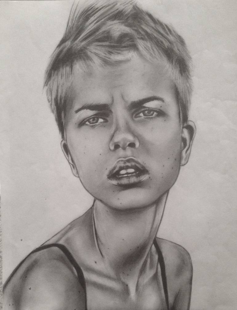 Her Ache Drawing by Mikailee Alton | Saatchi Art