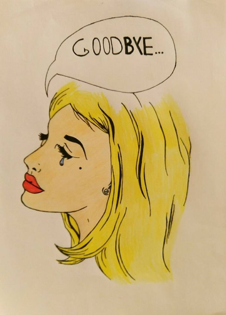 GOODBYE Drawing by Mona King | Saatchi Art