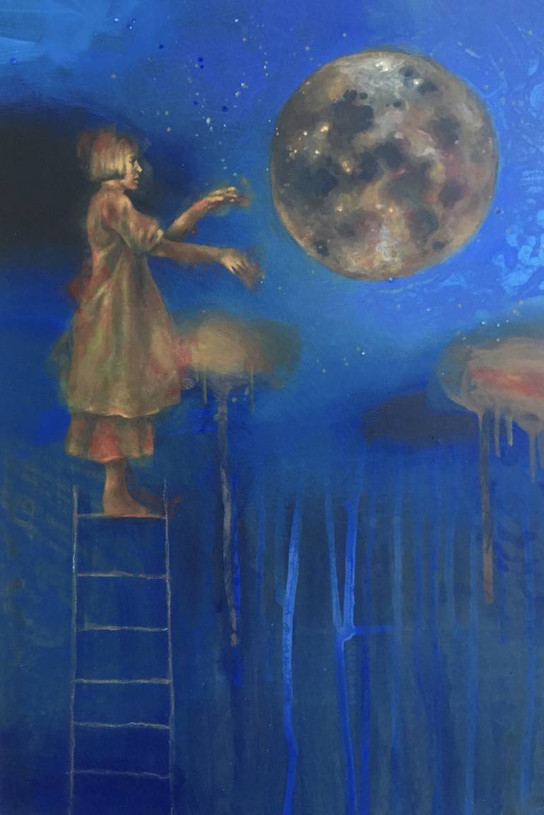 The Crazed Moon Painting by Philip Wroe | Saatchi Art