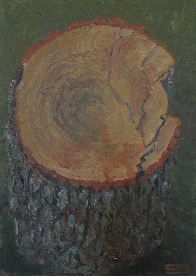 oak trunk Painting by Radu Remus | Saatchi Art
