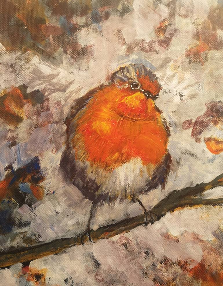 Robbie's Robin Painting by Martin Doran | Saatchi Art United Kingdom