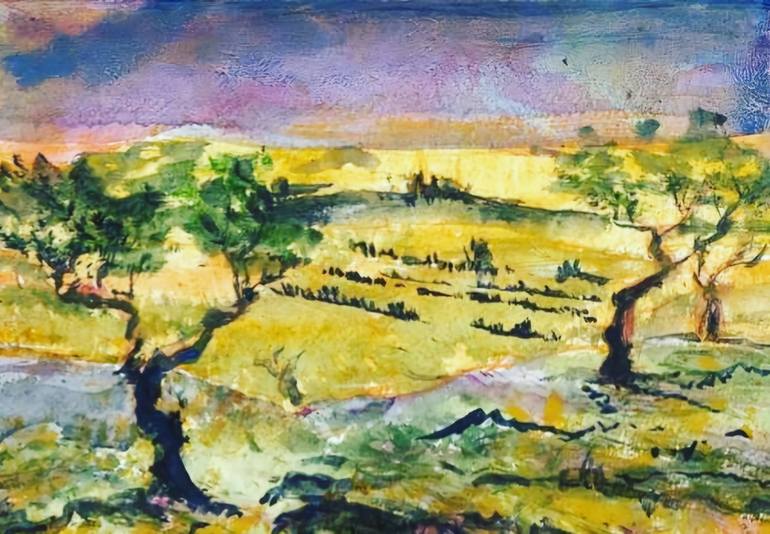 Olive Trees Near Jerusalem ~ עצי זית ליד ירושלים Painting by Martin ...