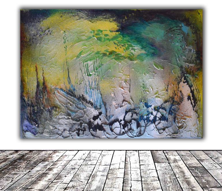 Subtle Spell - 19,4x27,6 inches, Large Modern Ready to Hang Abstract ...