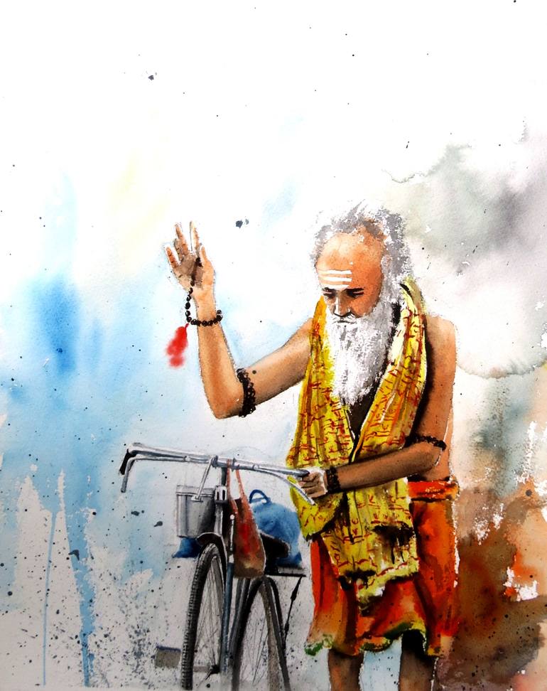YOGI Painting by Shyam Kumar | Saatchi Art