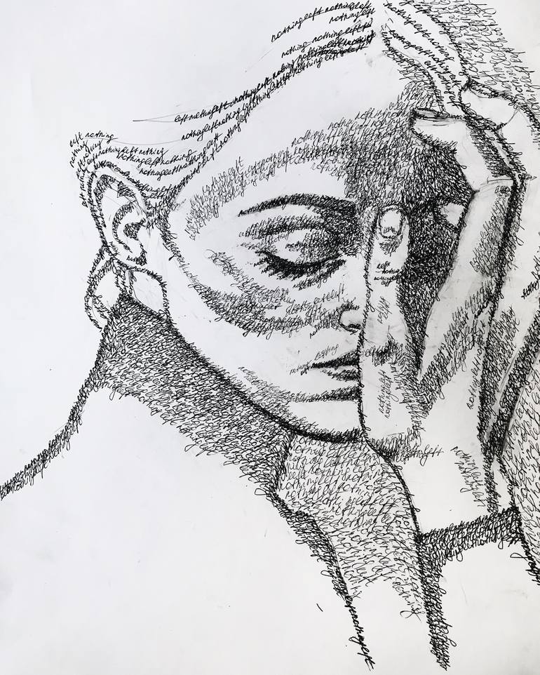 Nothing Left Drawing by Polina Barska | Saatchi Art