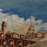 Florence, Arno River Painting by Patrick Bornemann | Saatchi Art