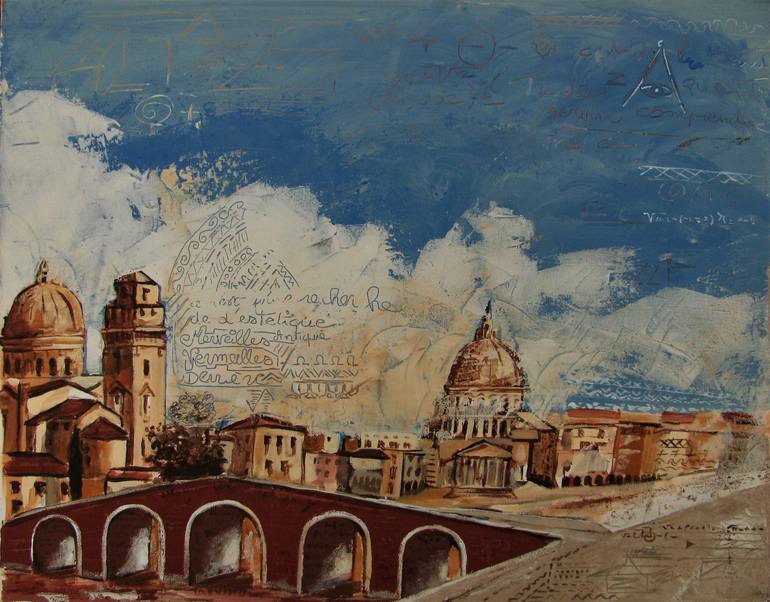 Florence, Arno River Painting by Patrick Bornemann | Saatchi Art