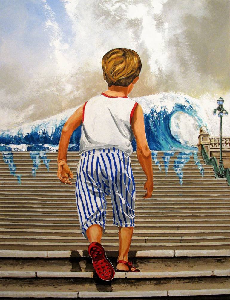 Global Warming, Rising Waters Painting by Patrick Bornemann | Saatchi Art