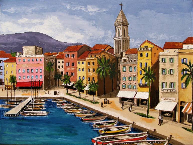 Sanary sur Mer, French Riviera Painting by Patrick Bornemann | Saatchi Art