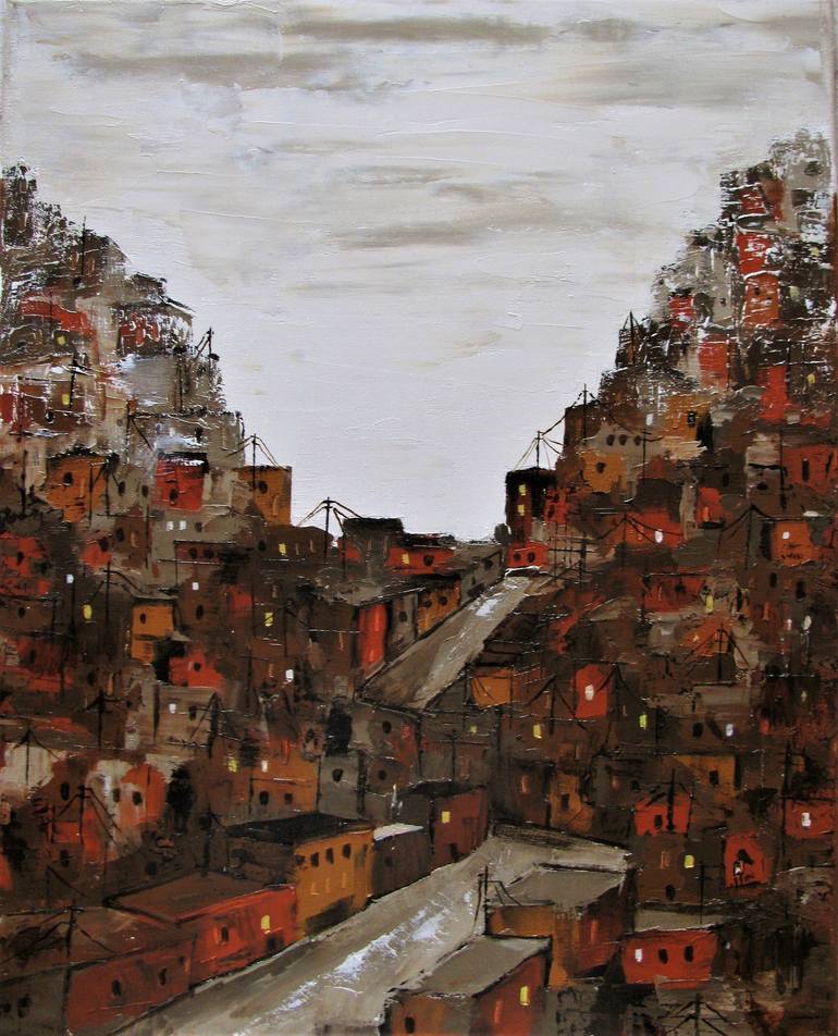 Favela Hills Painting by Patrick Bornemann | Saatchi Art